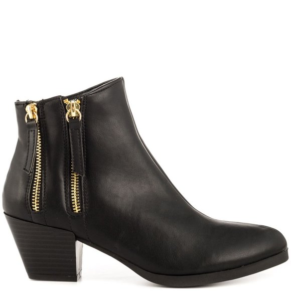 Unlisted | Shoes | Nib Unlisted Rebel Way Black Ankle Boots Chunky Heel ...